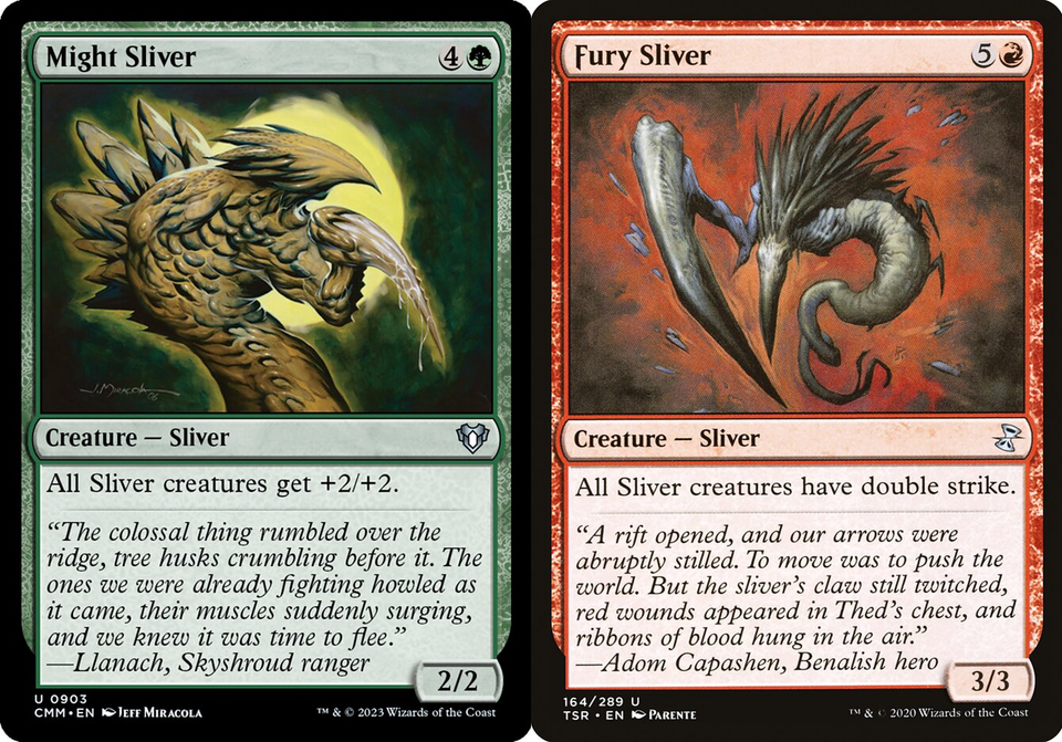 MTG Commander EDH Sliver Hivelord 100 Cards Custom Deck 5 Color Slivers ...