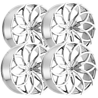 (Set-4) Strada S61 Huracan 22x9.5 5x115/5x120 +15mm Chrome Wheels Rims ...