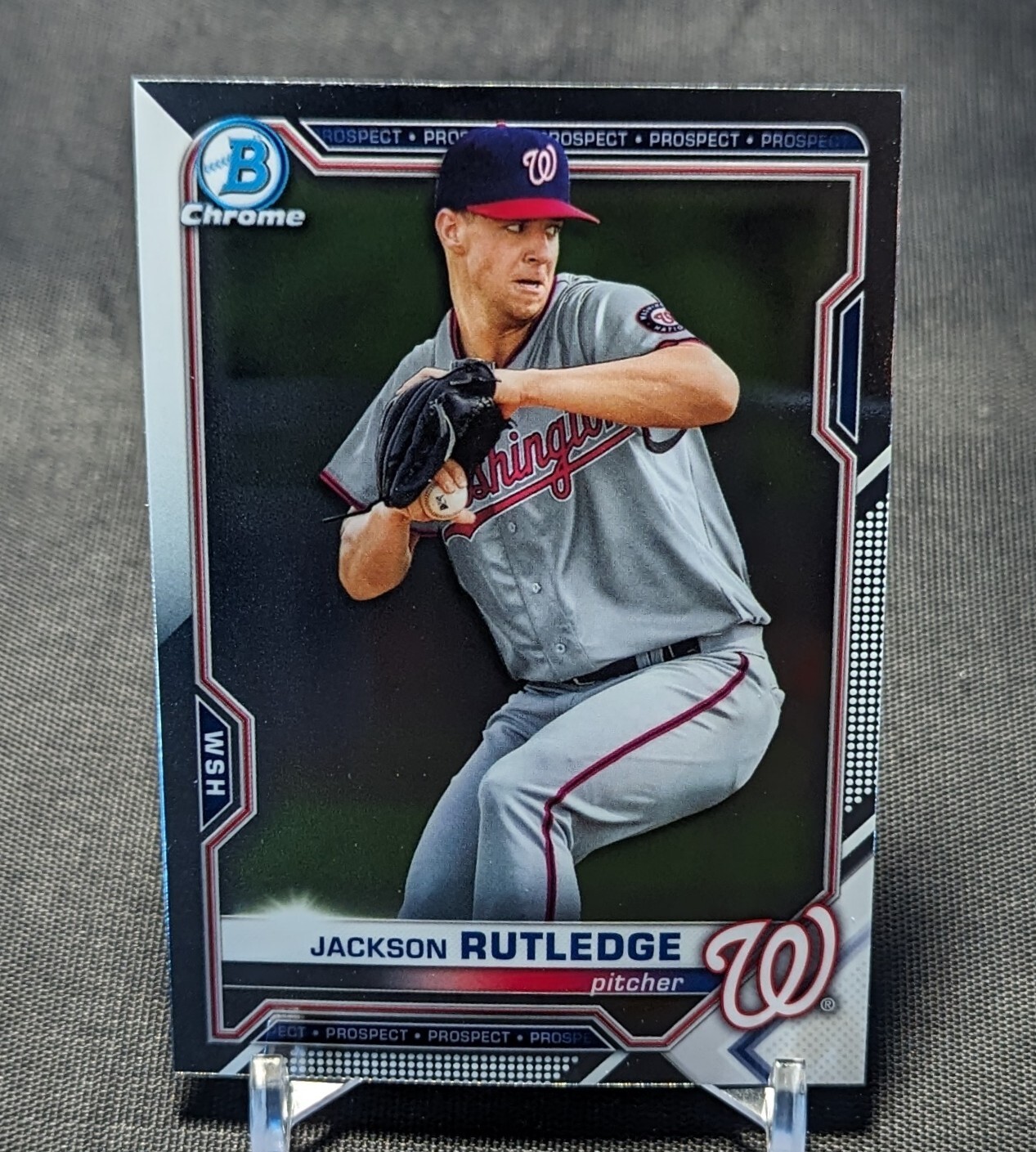 Jackson Rutledge 2021 Bowman Chrome Prospect Rookie BCP-103 Washington ...