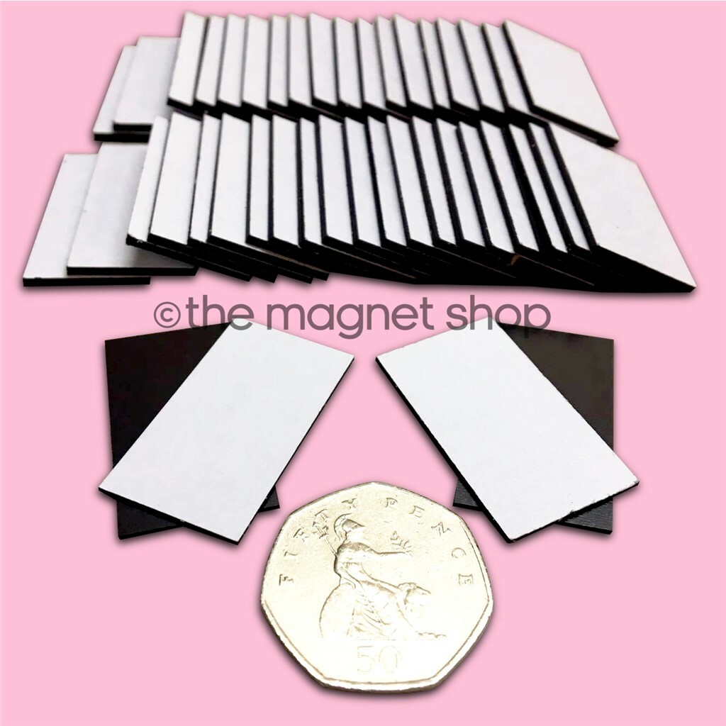 80 Self-Adhesive Magnetic Strips 0.8mm, Small Sticky Magnets for Crafts ...
