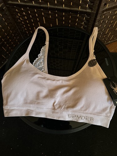 Spyder Women's 1 Unit Performance Seamless Jacquard Bra MSRP $58 NEW w ...
