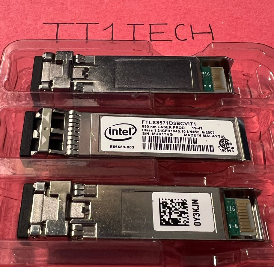 ONE 10GB Intel E10GSFPSR FTLX8571D3BCVIT1 Dual Rate 10GBASE-SR/1000BASE ...