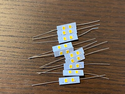 10 New Warm White Axial LED Wired 8V Lamps Vu Meter Light Bulbs (Qty ...