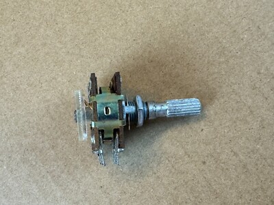 New 100k ohm Stereo Potentiometer Loudness Tap Long RIBBED SHAFT Amp ...