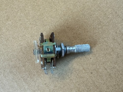 New 100k ohm Stereo Potentiometer Loudness Tap Long RIBBED SHAFT Amp ...