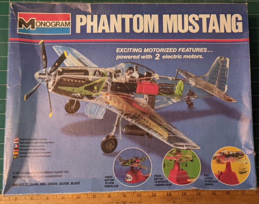 MONOGRAM P-51 PHANTOM MUSTANG, Model Kit 1/32 Scale 5701-0100 1979 ...