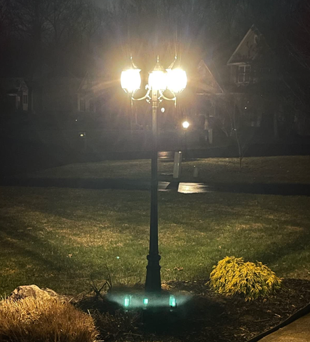 Outdoor Lamp Post 3 Head Light Yard Garden Hardwired Victorian Style ...
