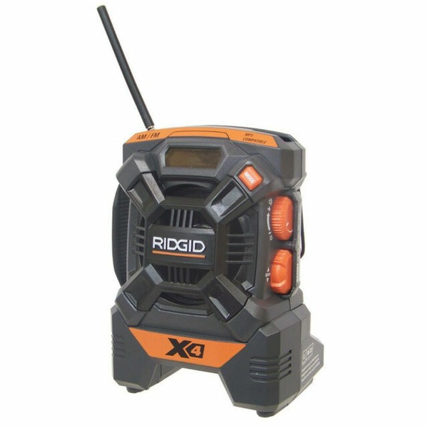 RIDGID ZRR84084 X4 18V Mini Drill Jobsite AM/FM Radio - Orange (Tool ...