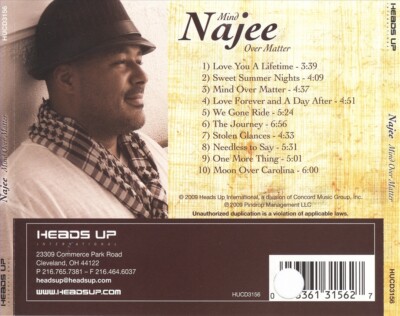 NAJEE MIND OVER MATTER NEW CD 53361315627| eBay