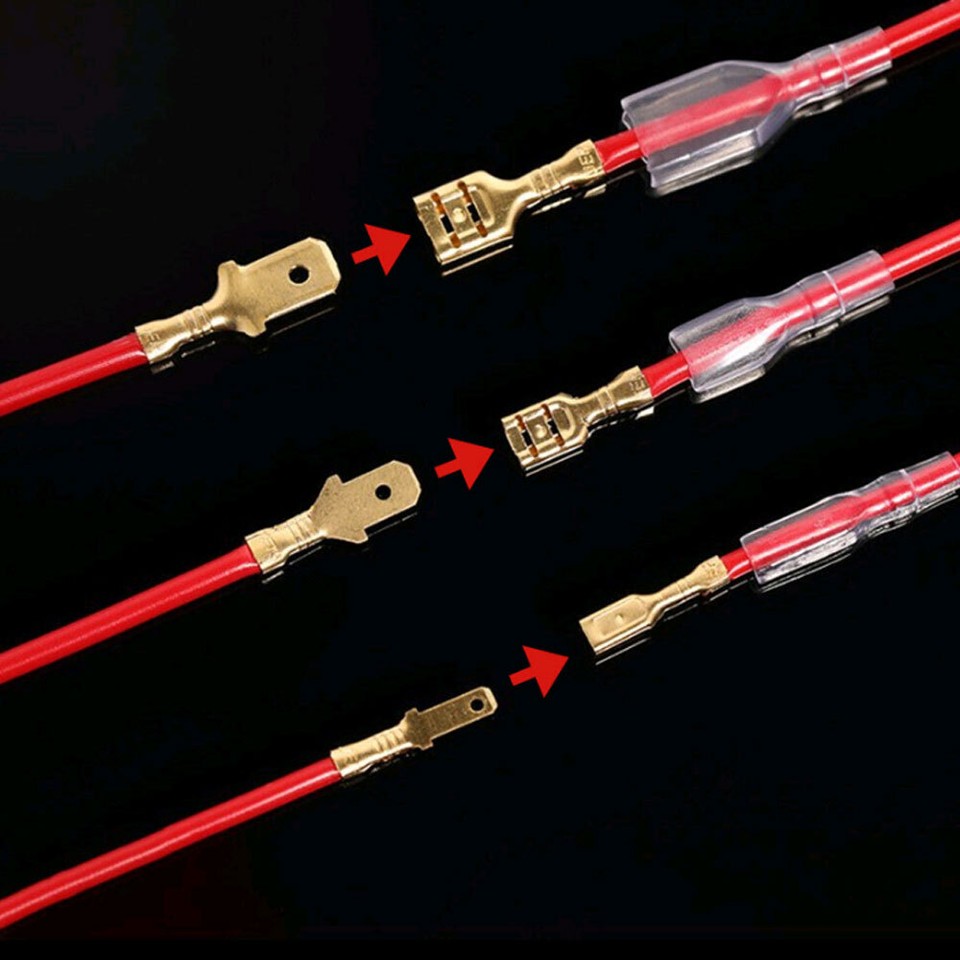 2.8mm 4.8mm 6.3mm Male and Female Spade Connectors Wire Crimp Terminal ...