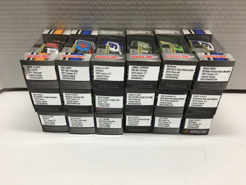 NASCAR DIECAST LOT OF (35) 1/64 CARS JOHNSON JONES ELLIOTT DEEGAN ...