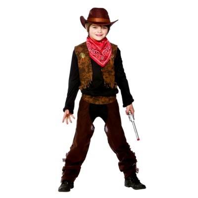 Child WILD WEST COWBOY Fancy Dress Indian Book Week Costume Boys Outfit ...