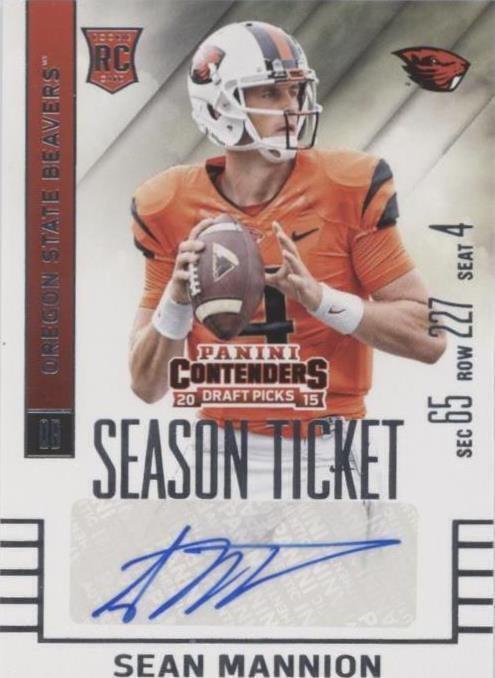 2015 Panini Contenders Draft Picks - Autographs Sean Mannion #120 Orange Jersey, SEC 65 (AU, RC ...