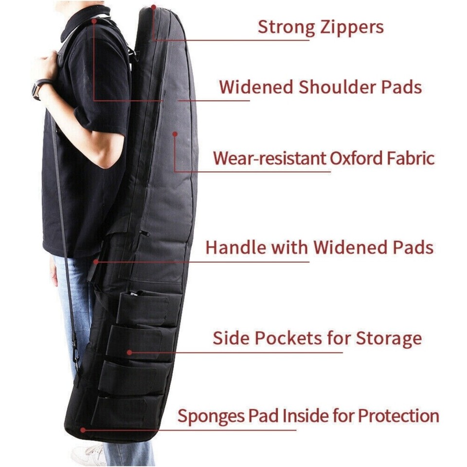 Soft Rifle Case Tactical Black Scoped Rifle Soft Padded Gun Bags RANGE ...