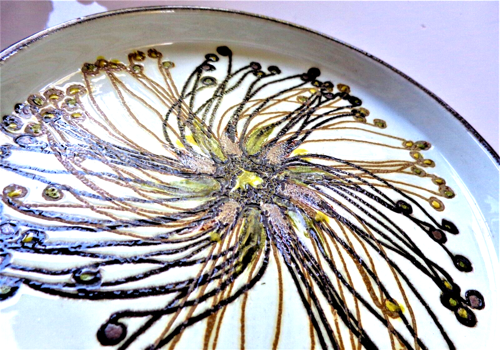 VTG ROYAL COPENHAGEN Alumina faience bowl Malmer &Thorssen 1965 Organic ...