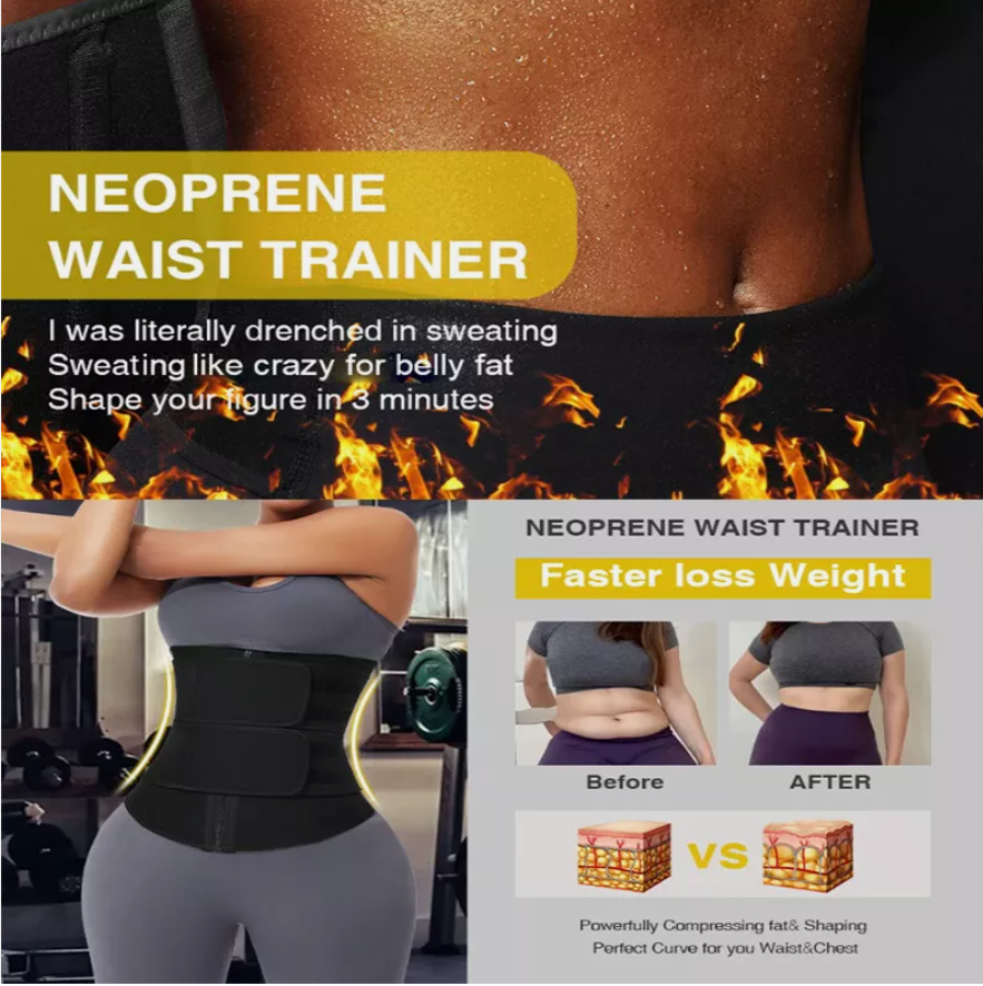 Men's Waist Trimmer Belt Slim Body Sweat Wrap for Stomach & Back Lumbar ...