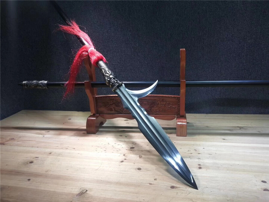 Wonderful Chinese KungFu Sickle Spear Sharp Damascus Steel Blade ...