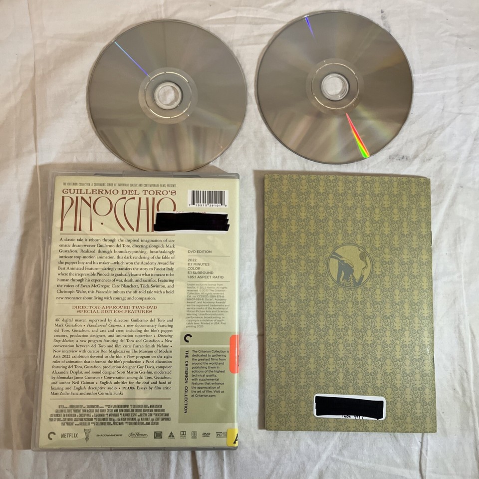 Guillermo Del Toro's Pinocchio ( DVD Criterion Collection) 715515291019 ...