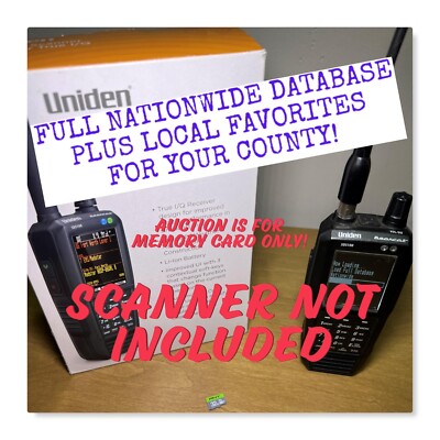 Uniden SDS100 SDS200 CUSTOM PROGRAMMED 32GB Memory Card for SDS 100 200 ...