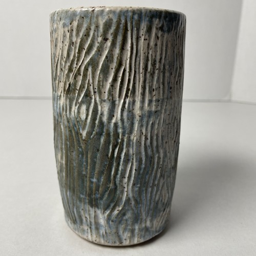 Vintage Vase Tree Trunk Grey Ceramic Glazed Pottery Modern Art Decor ...