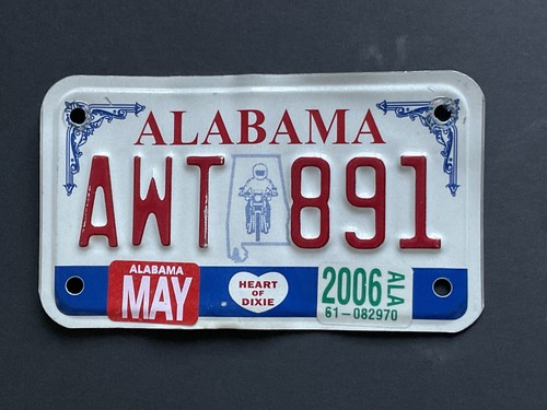 US License Plate MC (Motorcyle / Motorrad) original - ALABAMA | eBay.de
