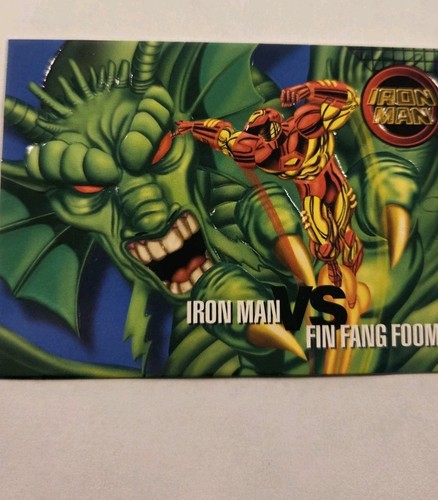 1990s Marvel Trading Card #97 Iron Scraps Iron Man Versus Fin Fang Foom ...