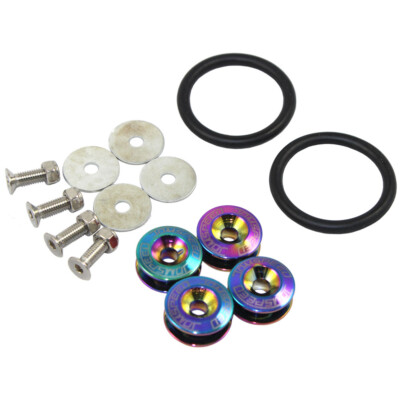 Neo Chrome Aluminum Quick Release Fasteners Kit Fit For Car Bumper ...