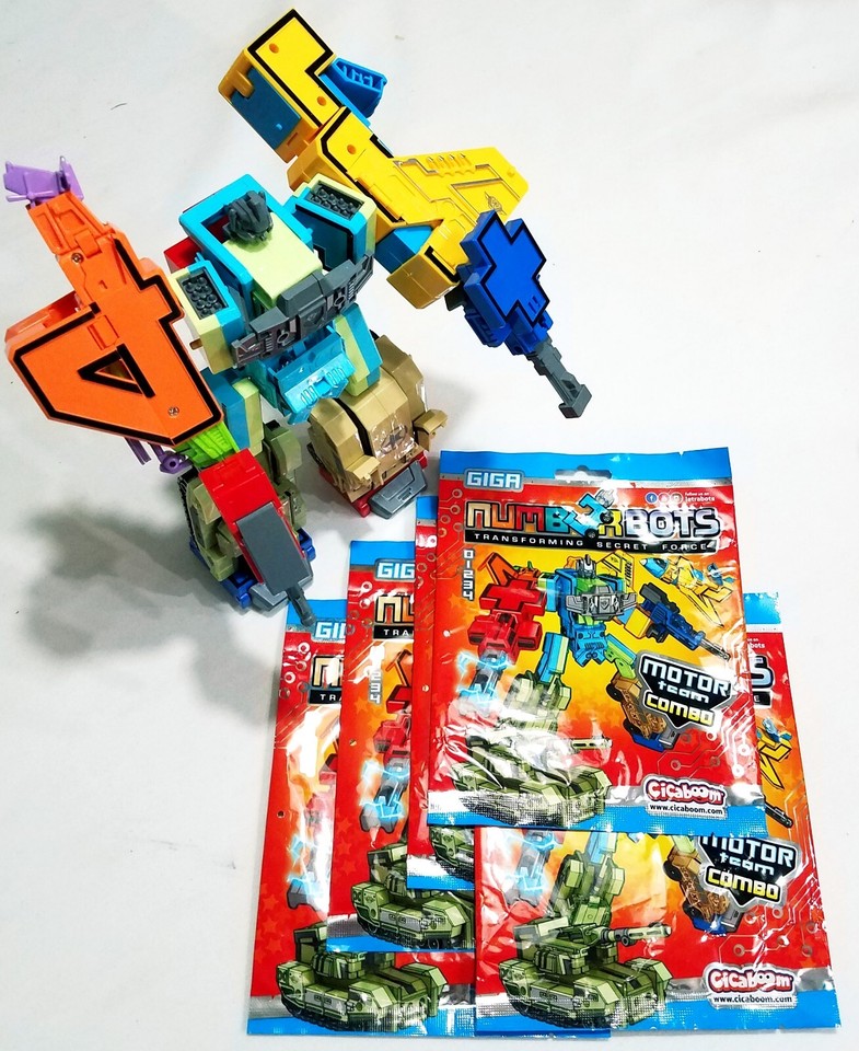 GIGA ROBOT NUMBERBOTS COMBINER MOTOR TEAM COMMANDO TRANSFORMERS EUROPE ...