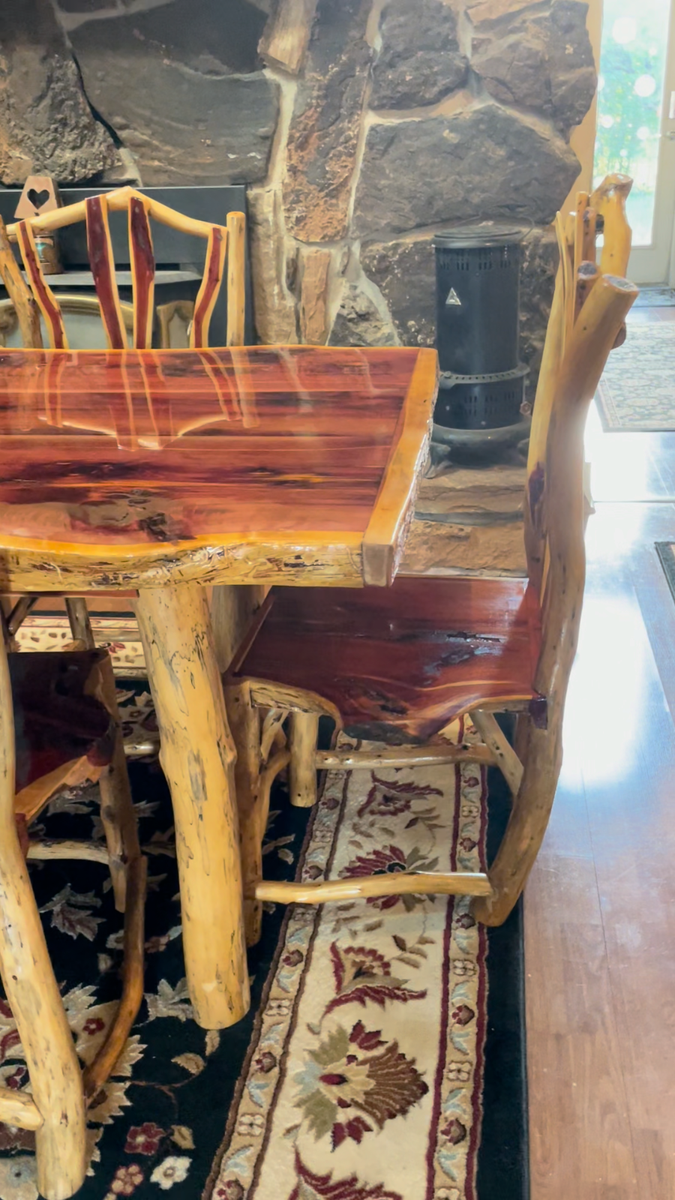 Red Cedar Log Table Rustic Furniture