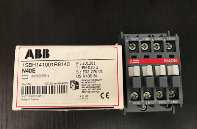 ABB CONTATTORE N40E 24V50/60Hz 16A / 1SBH141001R8140 | eBay