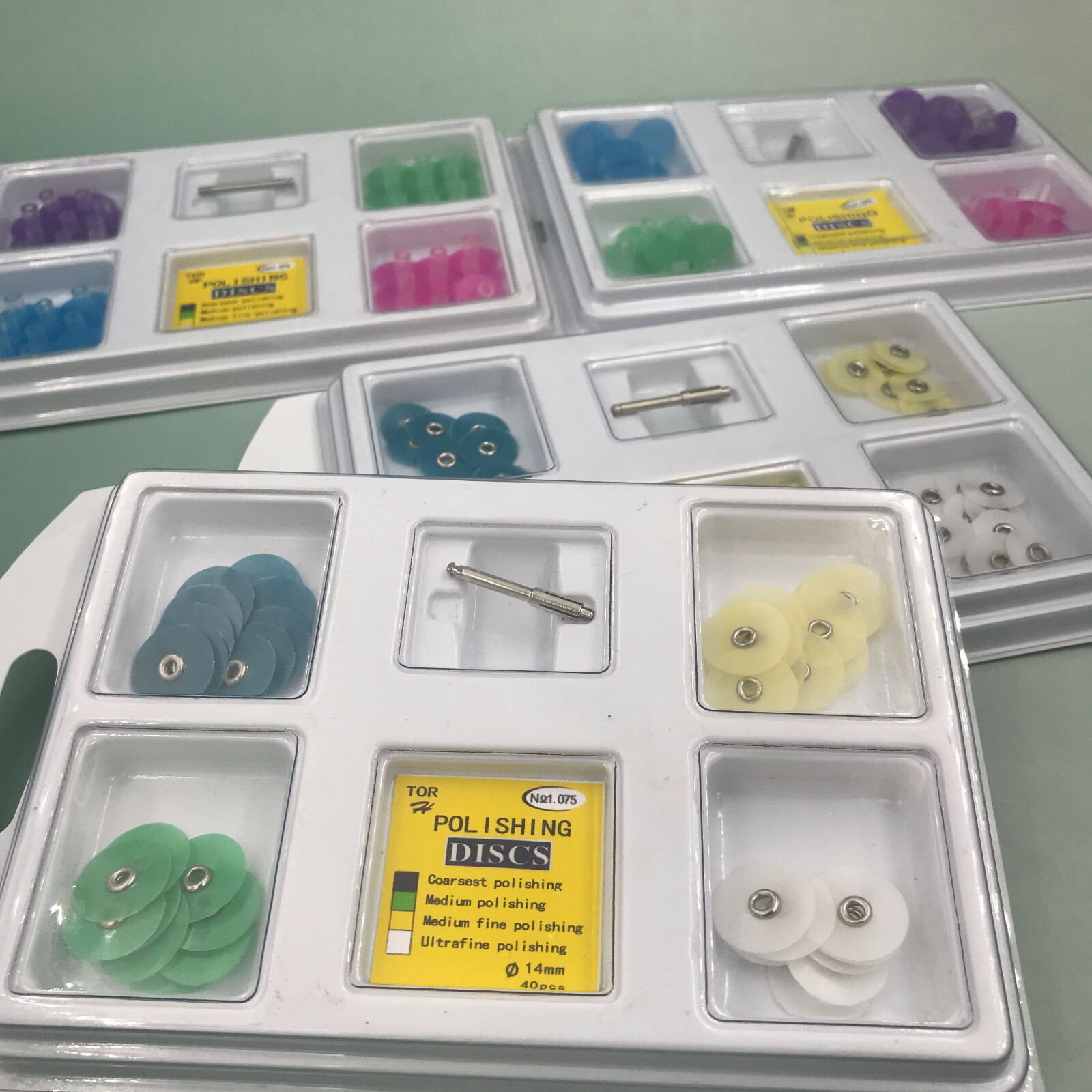 40pc/set Dental Polishing Finishing Disc Wheel Universal Kit Metal Bush ...