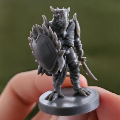 Fighter - Dragonborn Dragonkin Mini Miniature Figure Dungeons Dragons ...