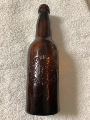 Wisconsin Bottle Oconto Brewing Co Beer Blob Top Amber 9" Vintage ...