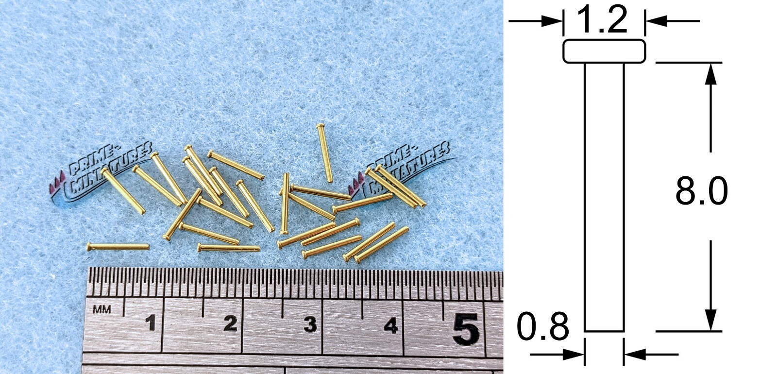 0.3mm 0.5mm, 0.8mm 1.0mm Miniature Brass Rivets x50 Model Upgrade | eBay