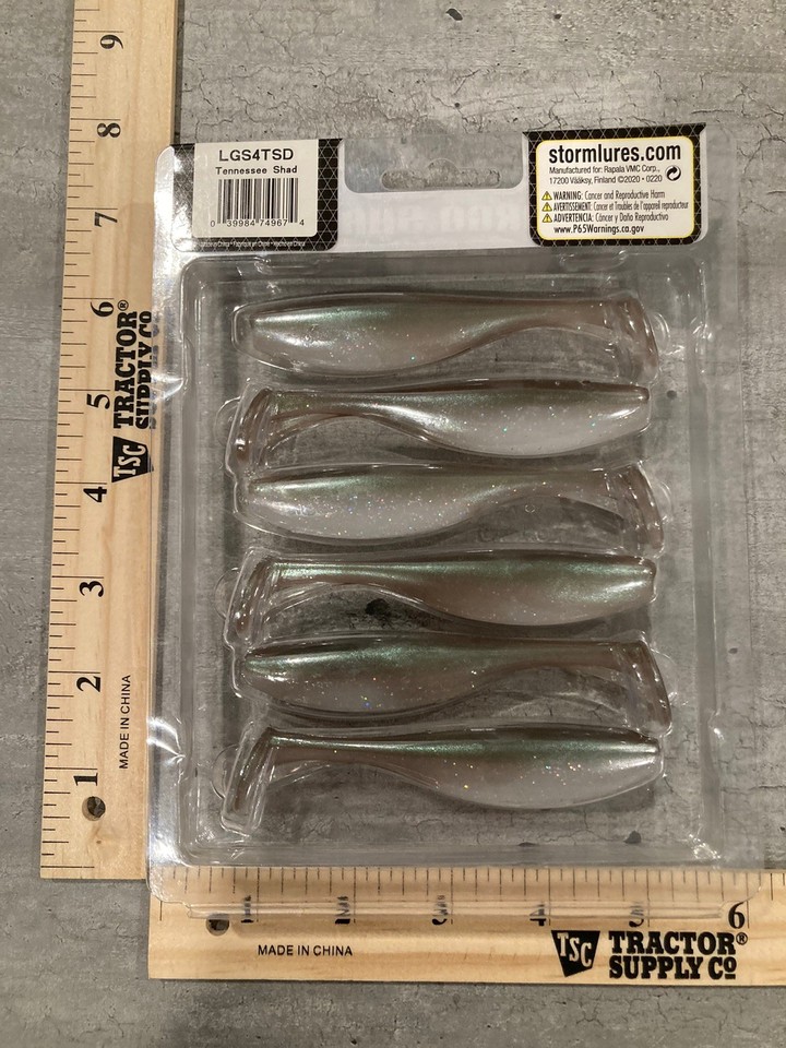 Lot of 66 Storm Largo Shad - Tennessee Shad Color - 4 Inch Size - New ...