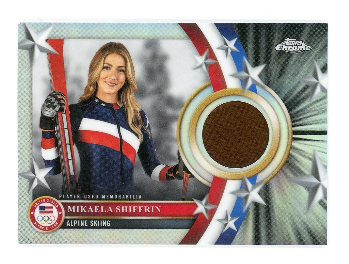 2026 Topps Chrome Winter Olympics USMMS Mikaela Shiffrin Player Used ...