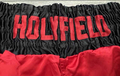 Evander Holyfield Boxing Shorts “Real Deal” Ringside Red & Black Adult ...