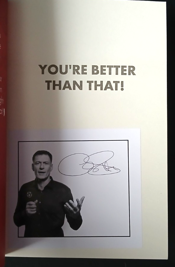 Chris Sutton signed book 'You're Better Than That' - mint condition ...