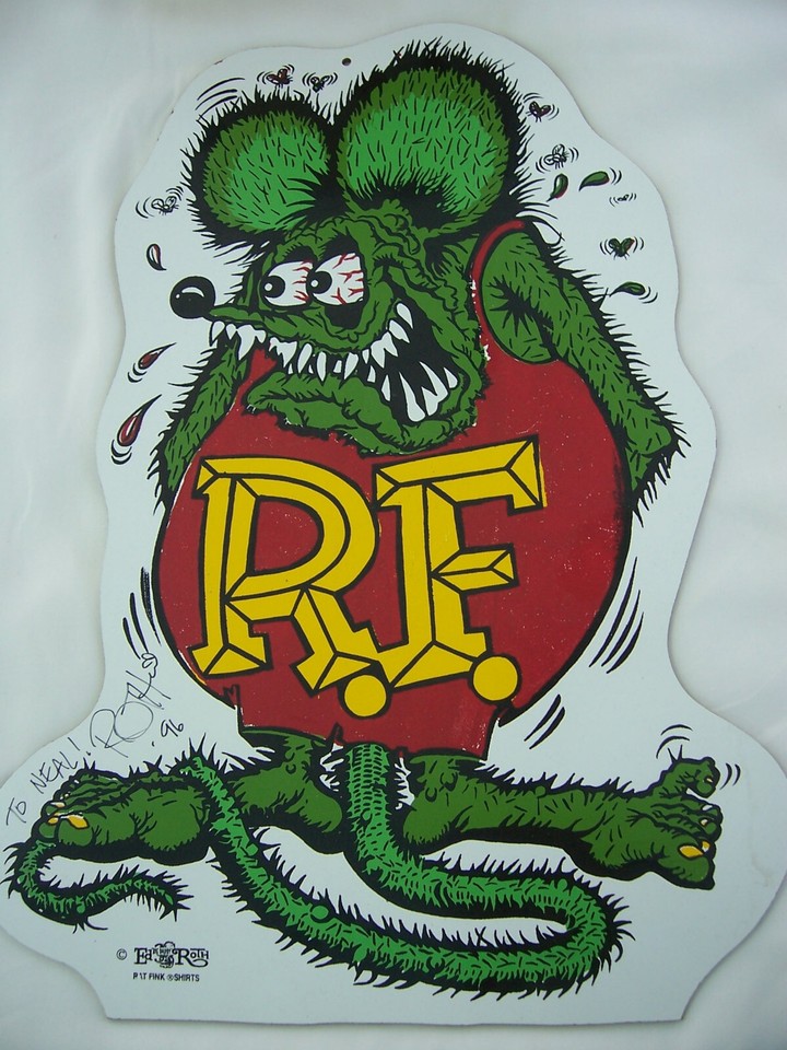 VINTAGE RAT FINK SIGN AUTOGRAPHED BY ED ROTH | eBay