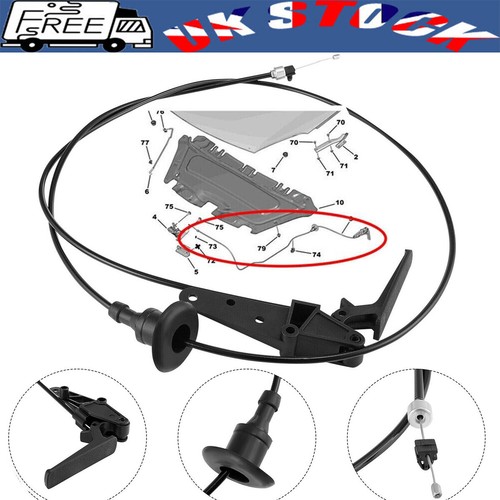 For Peugeot Partner Citroen Berlingo Bonnet Release Cable 2008-2019 OEM ...