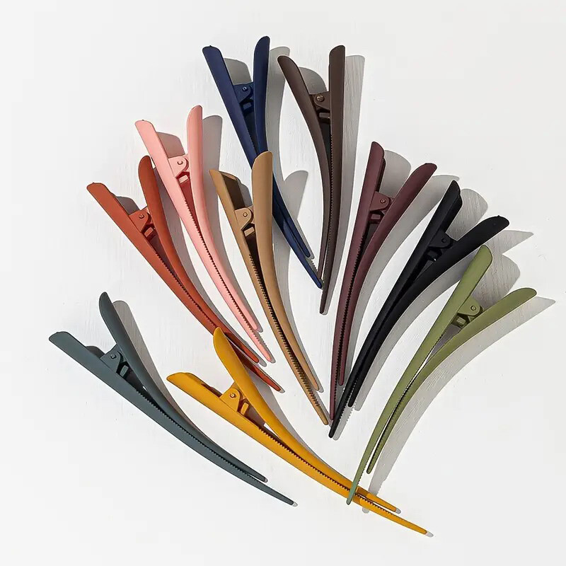 Morandi Color Frosted Hair Clips Simple Versatile Barrettes Hair ...