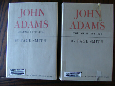 John Adams Biography - 2 Volume Set (1962-3, Hardcovers) Page Smith ...