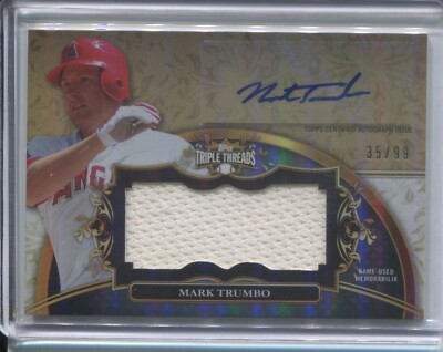 2013 Topps Triple Threads Unity Jumbo Relics /99 Mark Trumbo Auto | eBay