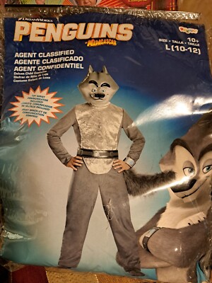 NEW PENGUINS MADAGASCAR AGENT CLASSIFIED BOYS HALLOWEEN COSTUME SIZE ...