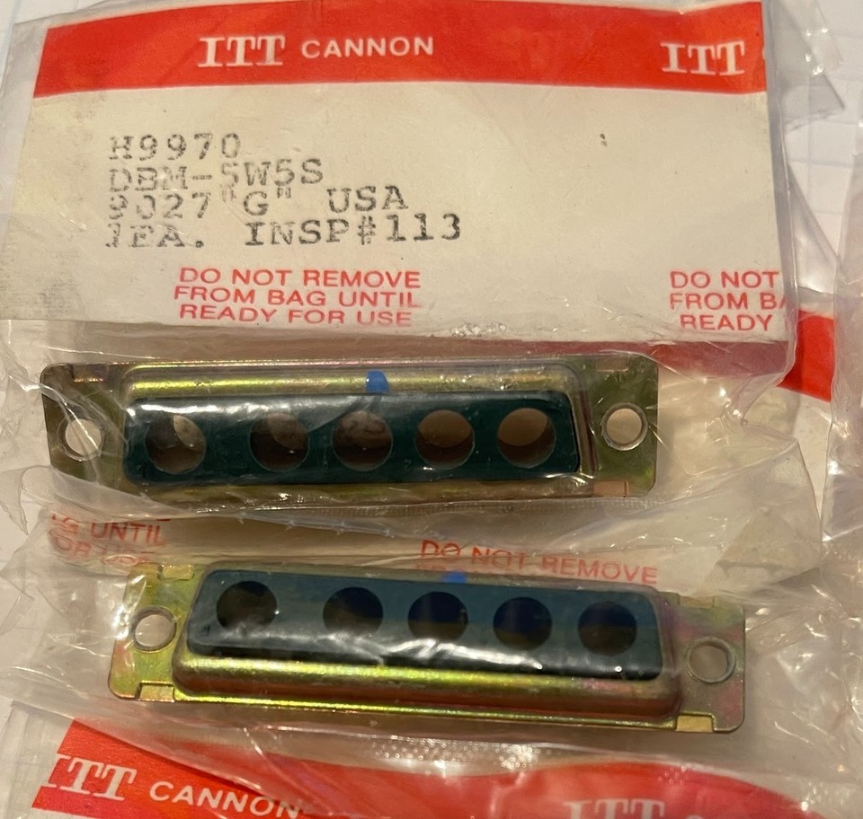 8 ITT Cannon DBM-5W5S Combo Connector D-Subminiature RCP 5 Contacts | eBay