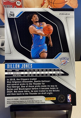 2024-25 Panini Prizm Dillon Jones Green Ice Rookie OKC Thunder | eBay