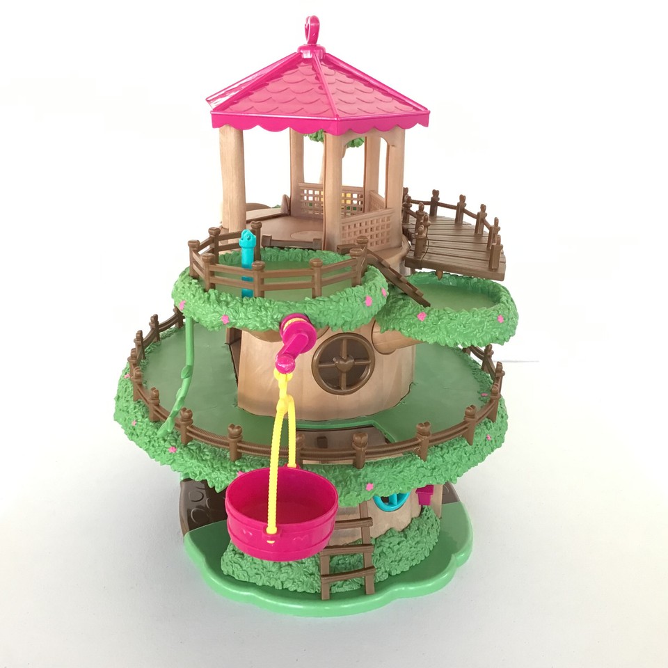 Li'l Woodzeez Family Treehouse Playset Kids Toys Treehouse with Slide ...
