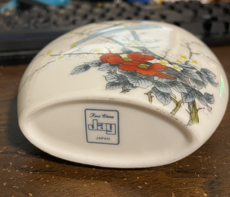 Vintage Jay Fine China Birds Floral Vase ~ Beautiful ! | eBay