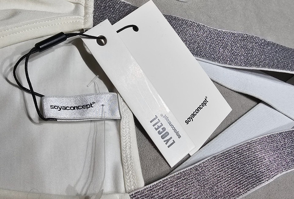 Soya Concept White Sleeveless top Glitter Straps & Cross-Back Detail ...