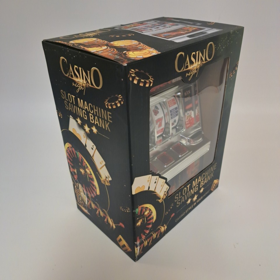 Casino Night Slot Machine Coin Savings Bank Brand New Flashing Lights ...